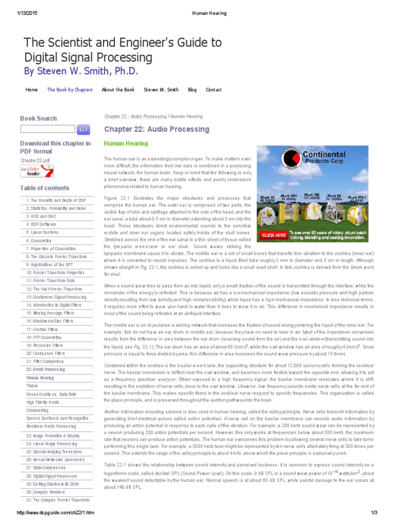 The Scientist and Engineer's Guide To Digital Signal Processing | PDF ...