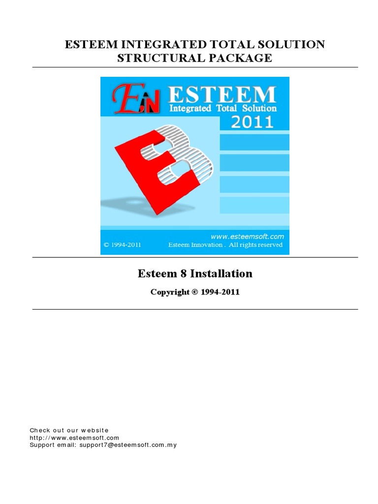 Esteem 8 Installation Guide PDF | Download Free PDF | Installation ...