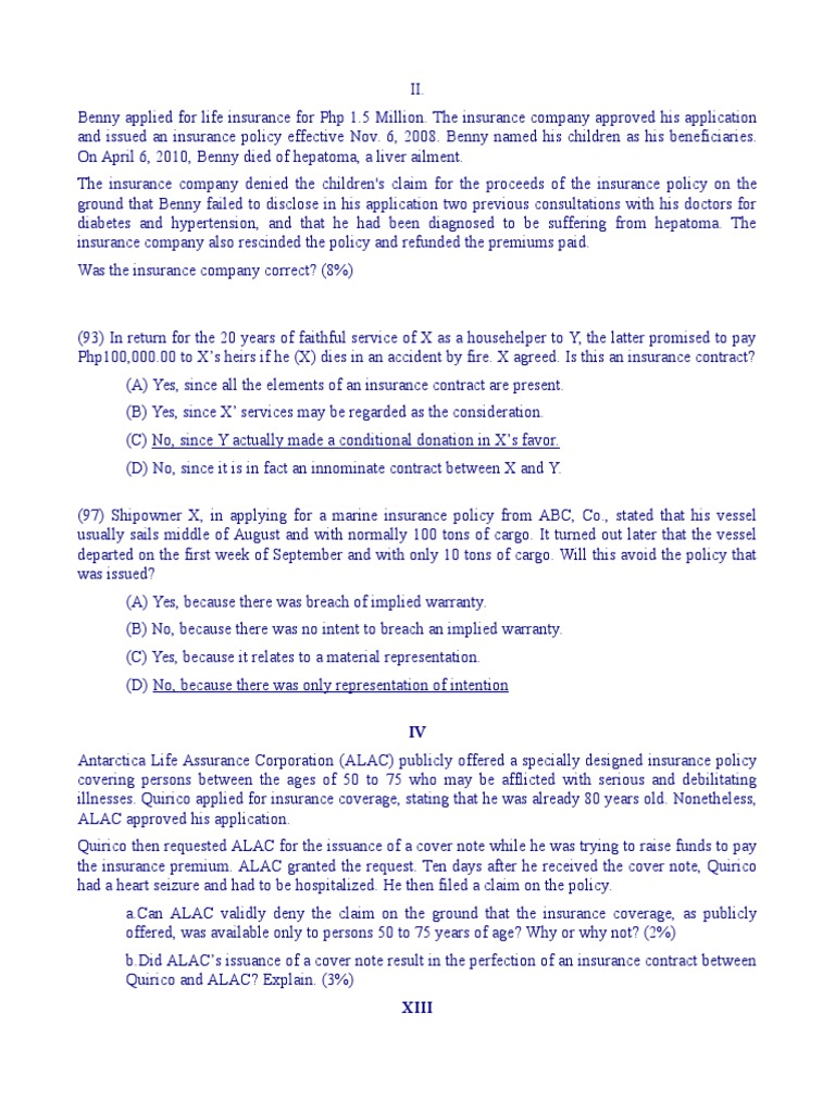 Insurance Practice Test | PDF | Life Insurance | Insurance
