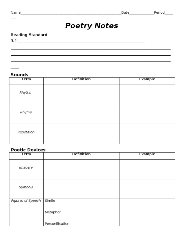 Poetry Analysis and Devices Guide | PDF