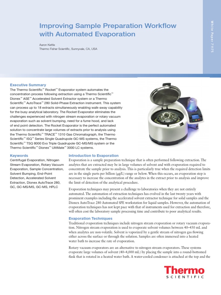 HPLC Sample Prep Workflow Automated Evaporation WP71175 en | PDF | Gas ...