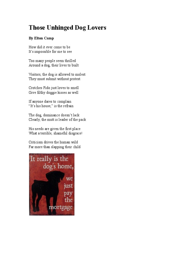 Those Unhinged Dog Lovers | PDF