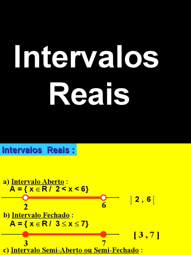 Intervalos Reais | PDF