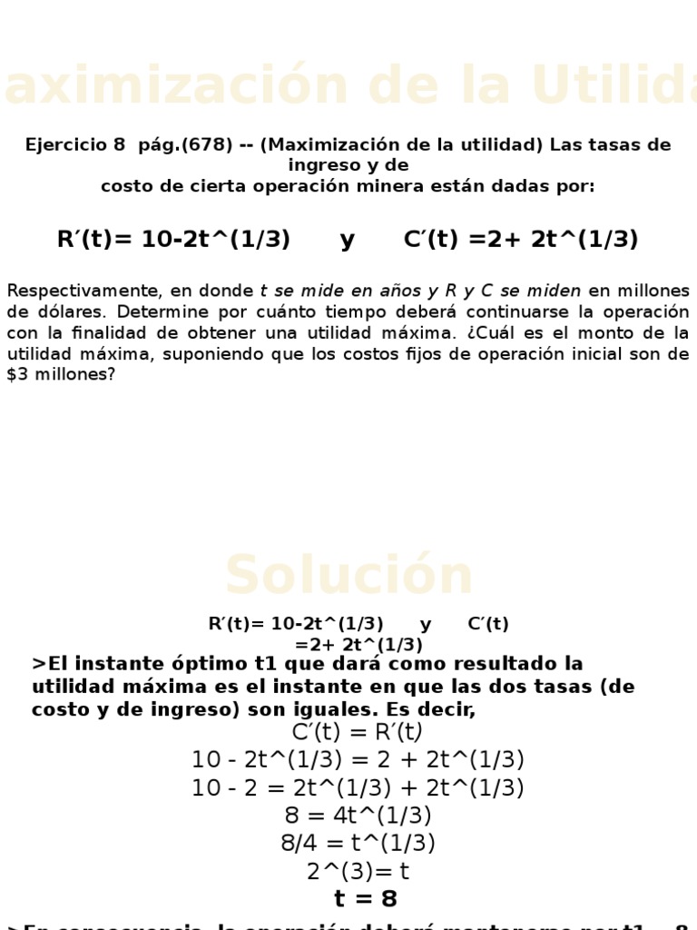 Utilidad Maxima | PDF