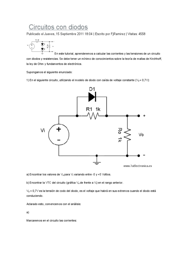 Circuitos con diodos.docx | Diodo | voltaje