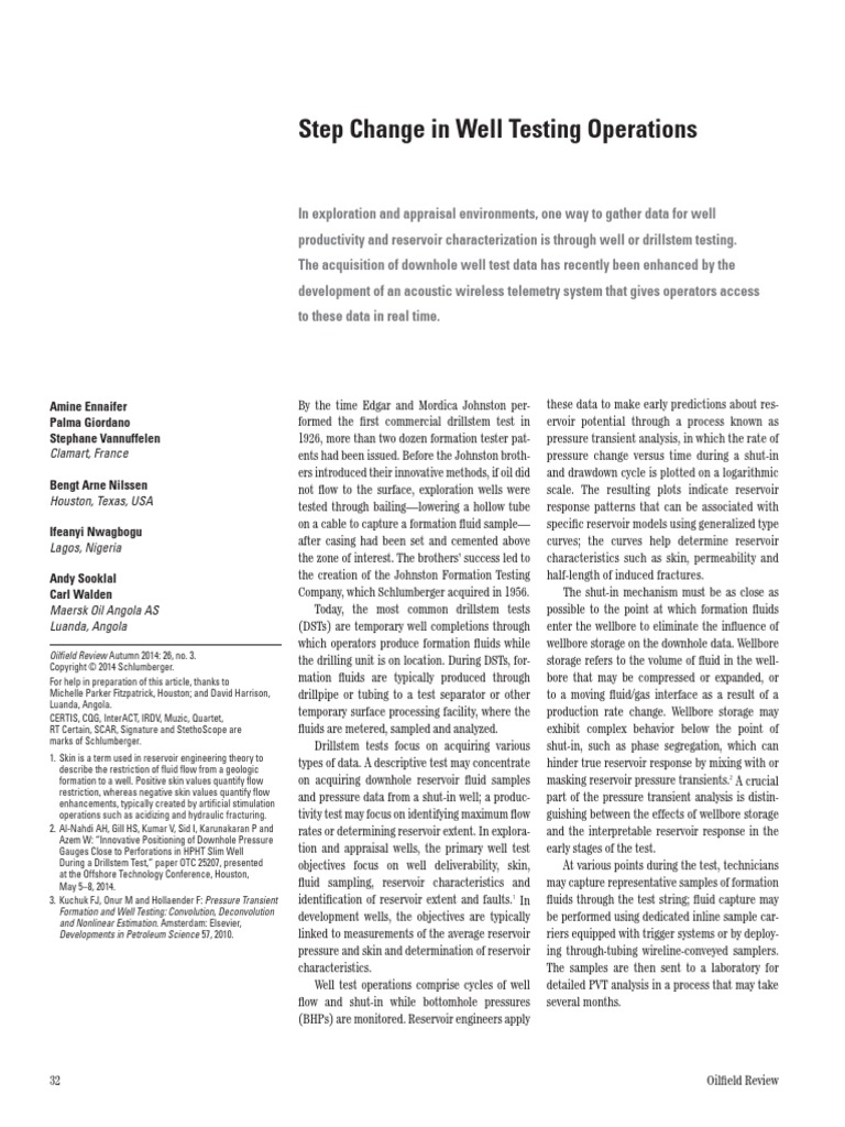 Step Changing in Well Test Operation | PDF | Petroleum Reservoir | Sensor