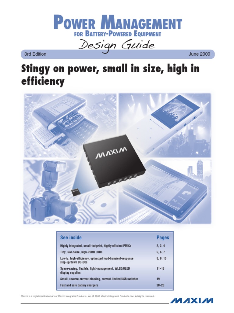 Power Management For Battery Powered Equipment - Design Guide | PDF ...