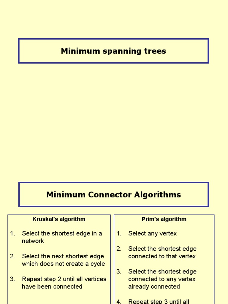 D1, L5 Kruskal's and Prim's Algorithms | PDF | Computational Complexity Theory | Computational ...