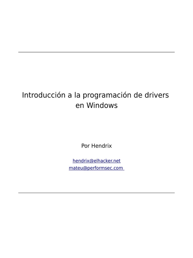 Introducción A La Programación de Drivers | PDF | Kernel (sistema ...