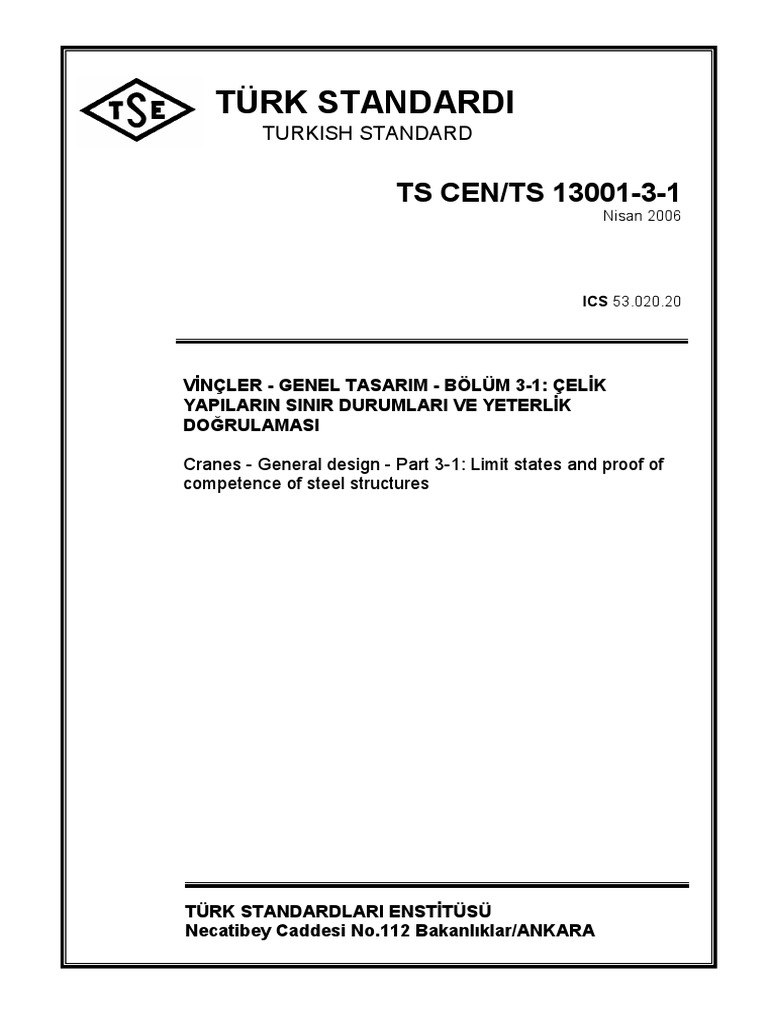 TS en 13001 | PDF