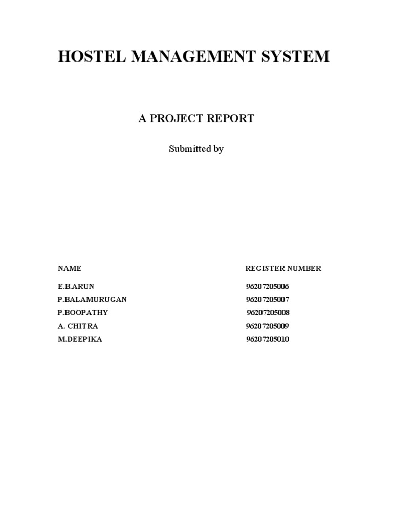 Hostel Management System | PDF | Use Case | Graphical User Interfaces