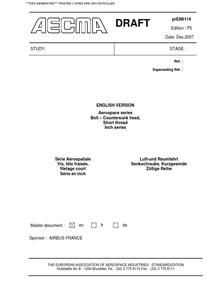 EN6114 | Screw | Forging