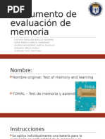 TOMAL Test de Memoria y Aprendizaje | PDF | Memoria | Aprendizaje