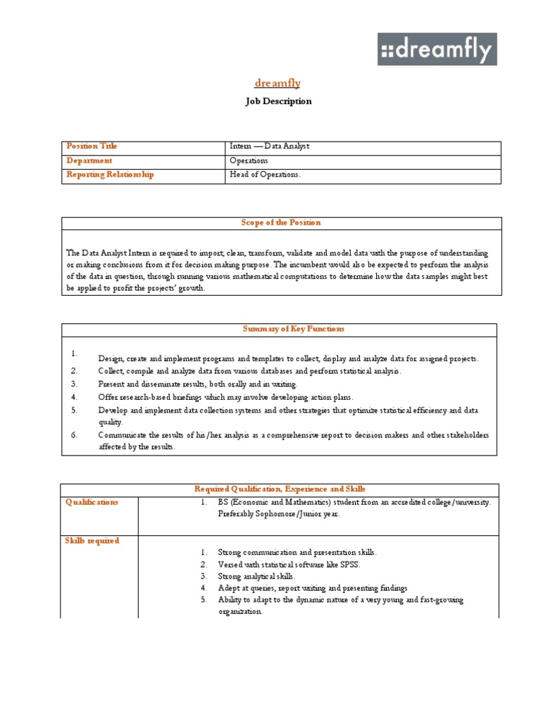 JD Data Analyst | PDF | Intelligence Analysis | Data Analysis