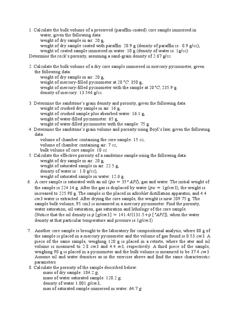10 Soal Petrofisik | PDF | Density | Physical Sciences