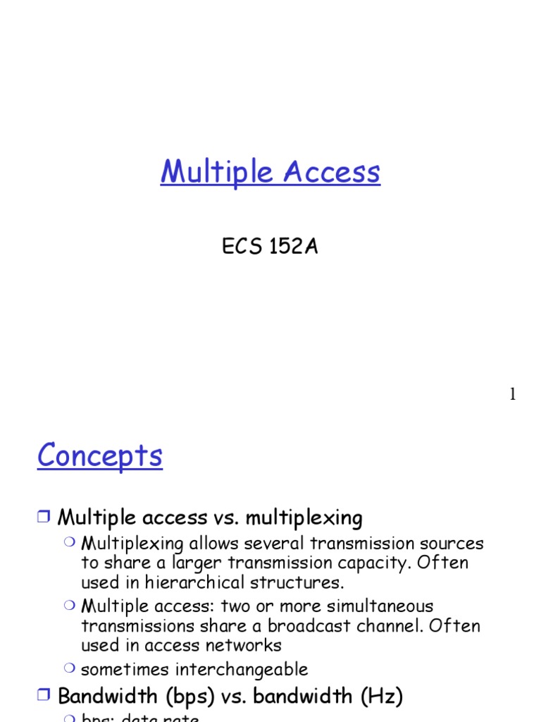 Access | Download Free PDF | Channel Access Method | Multiplexing