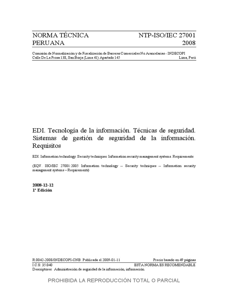 NTP Iso/iec 20071:2008 | PDF