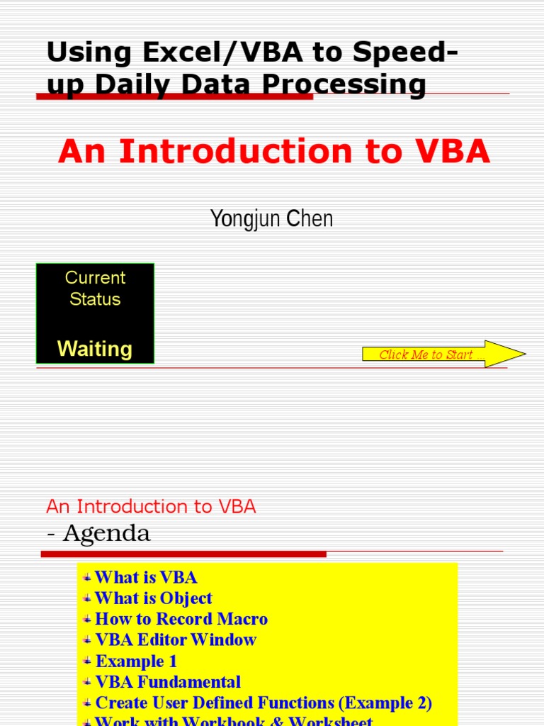 Introduction To Excel VBA Macros | PDF | Visual Basic For Applications | Macro (Computer Science)