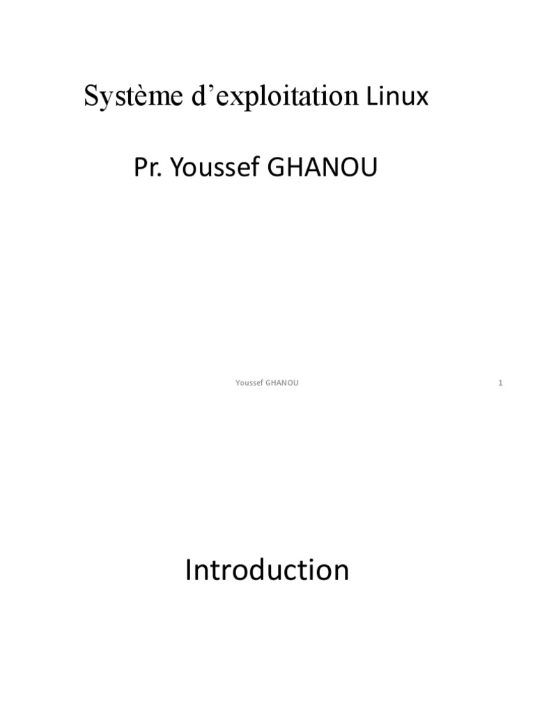 Introduction au Système Linux | PDF | Expression régulière | Unix