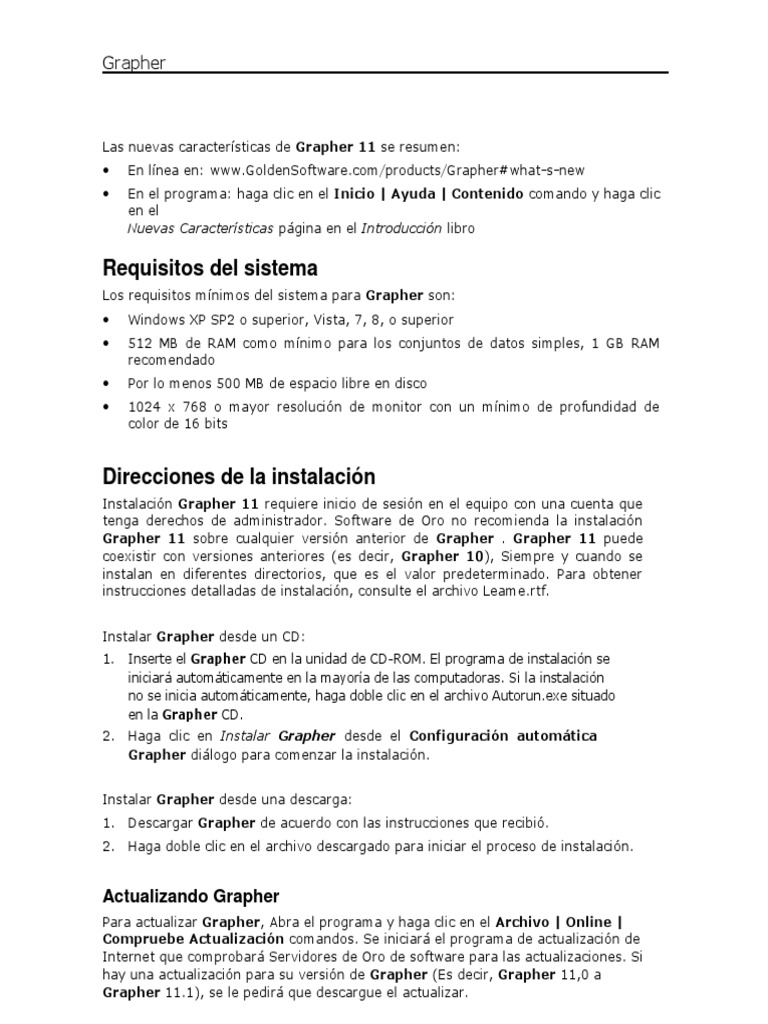 Nuevas características de Grapher 11 | PDF | Microsoft Excel | Point ...