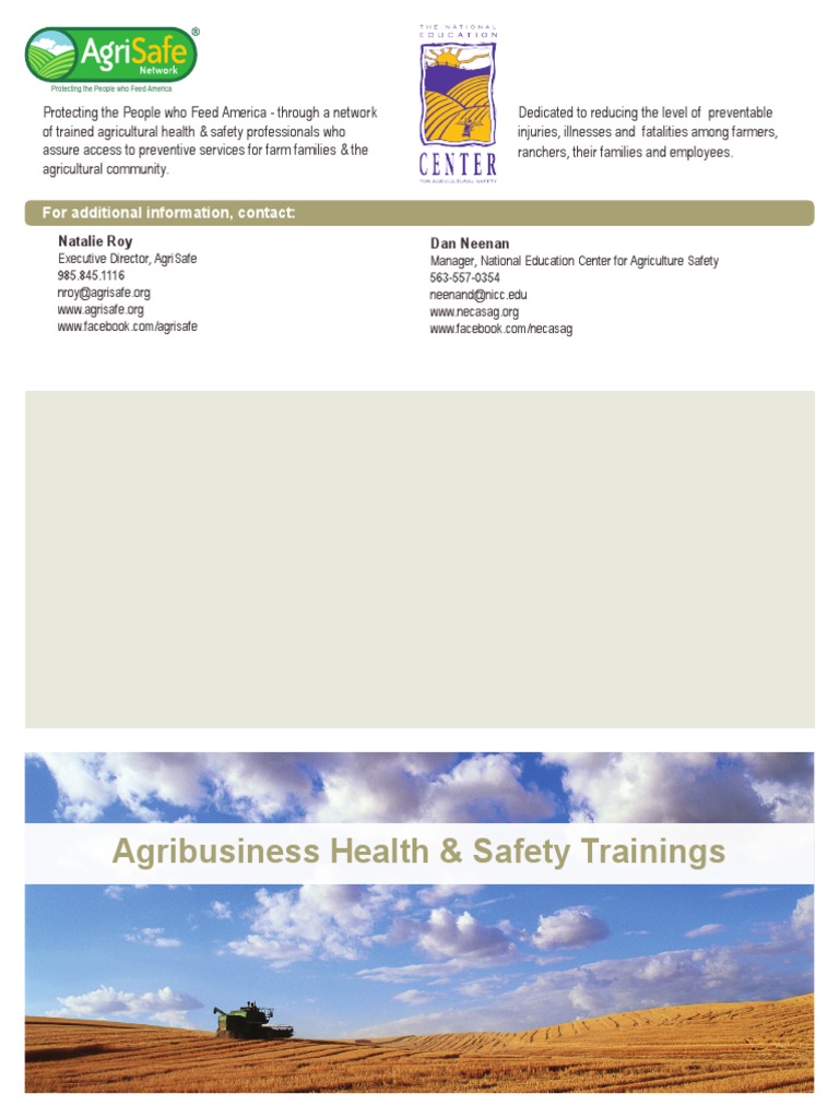 Farm Safety Training for Agribusiness | PDF | Personal Protective ...