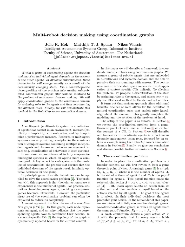 Coordinating Multi-Robot Systems Using Dynamic Role Assignment and ...