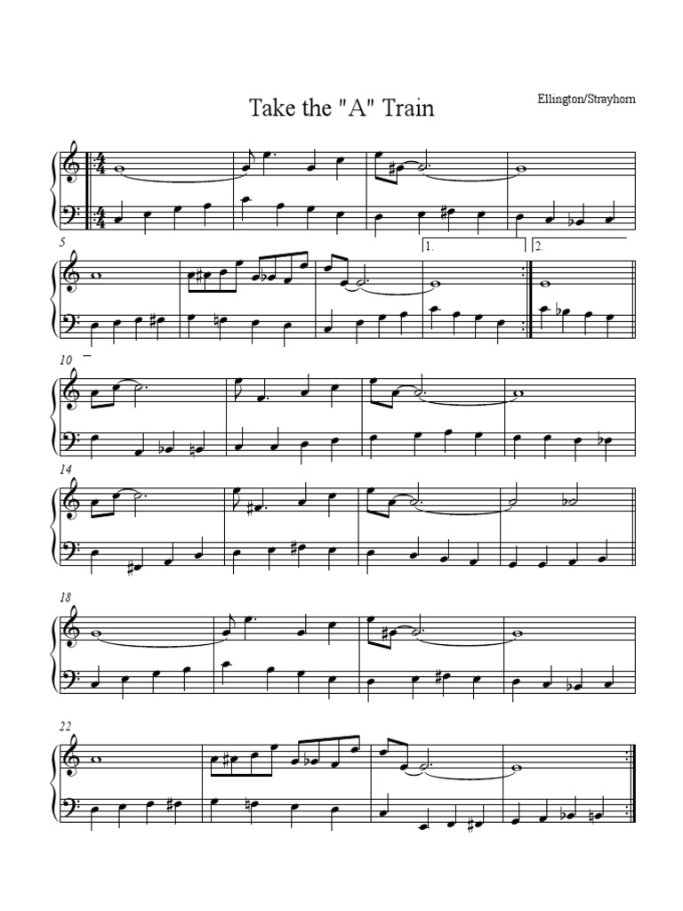 Take The A Train Lead Sheet Combo | PDF