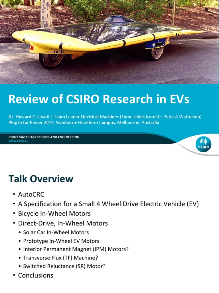 CSIRO EV Research PDF | PDF | Physics | Physical Quantities