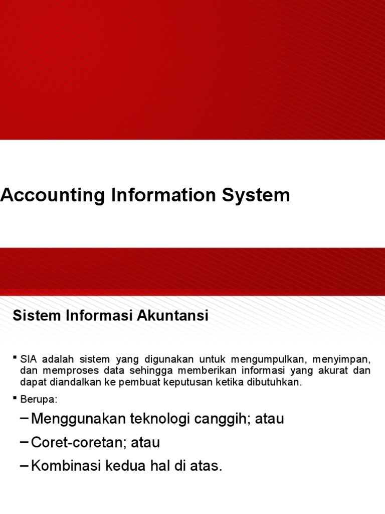 Pert 1 - Pengertian SIA | PDF | Akun Utang | Business