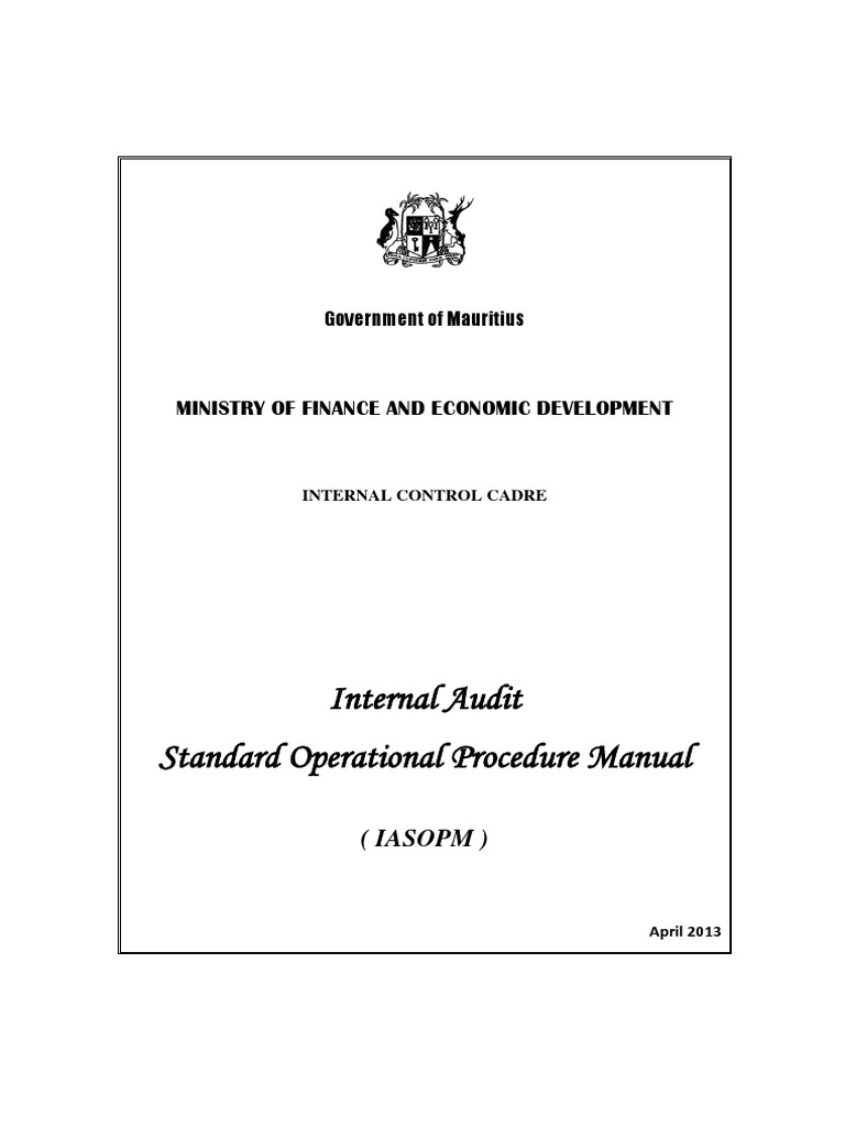 Internal Audit Standard Operating Procedures Manual | PDF | Internal ...