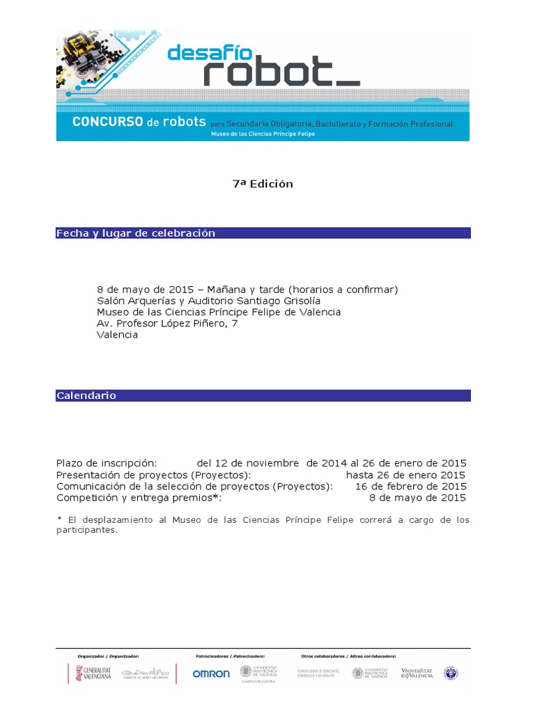 Bases Desafio Robot | PDF | Robot | Robótica