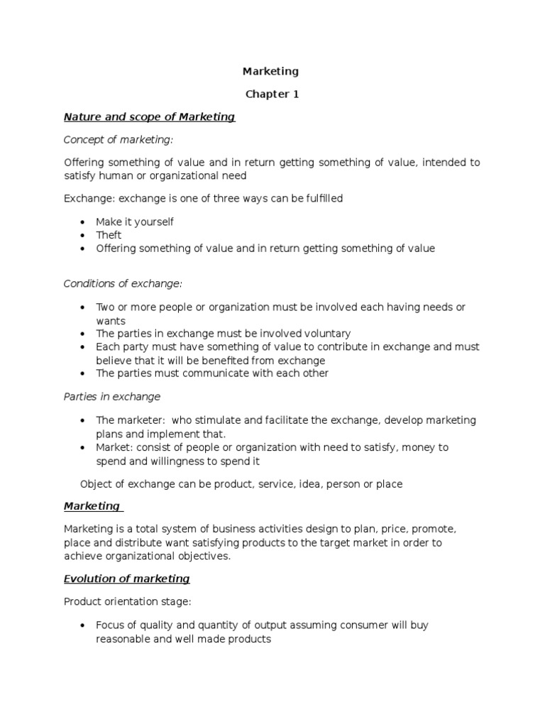 Marketing Chap 1 | PDF | Value (Economics) | Sales