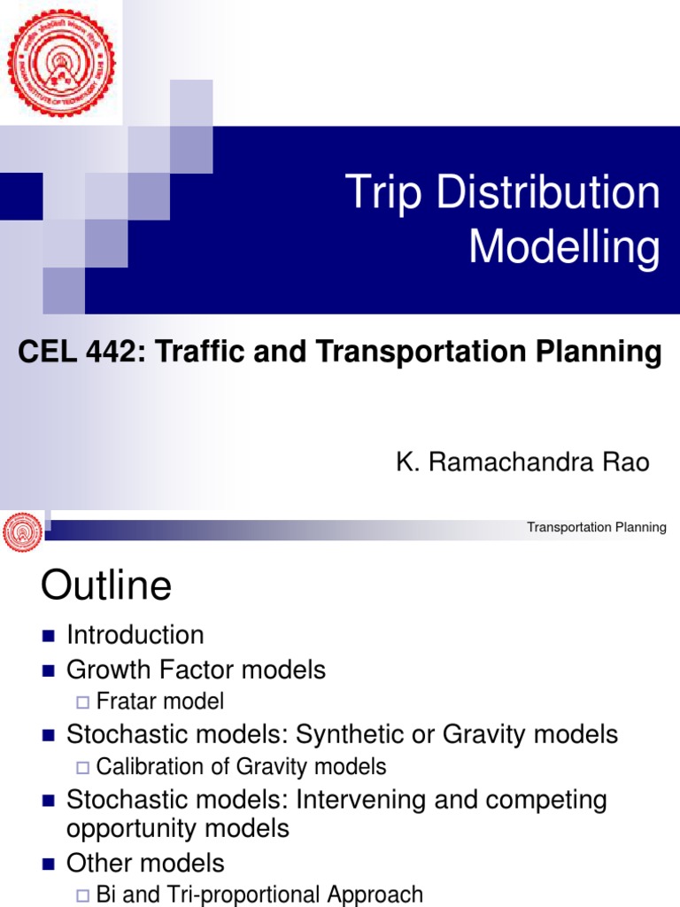5 Trip Distribution Lecture 12-13.unlocked | PDF | Matrix (Mathematics ...