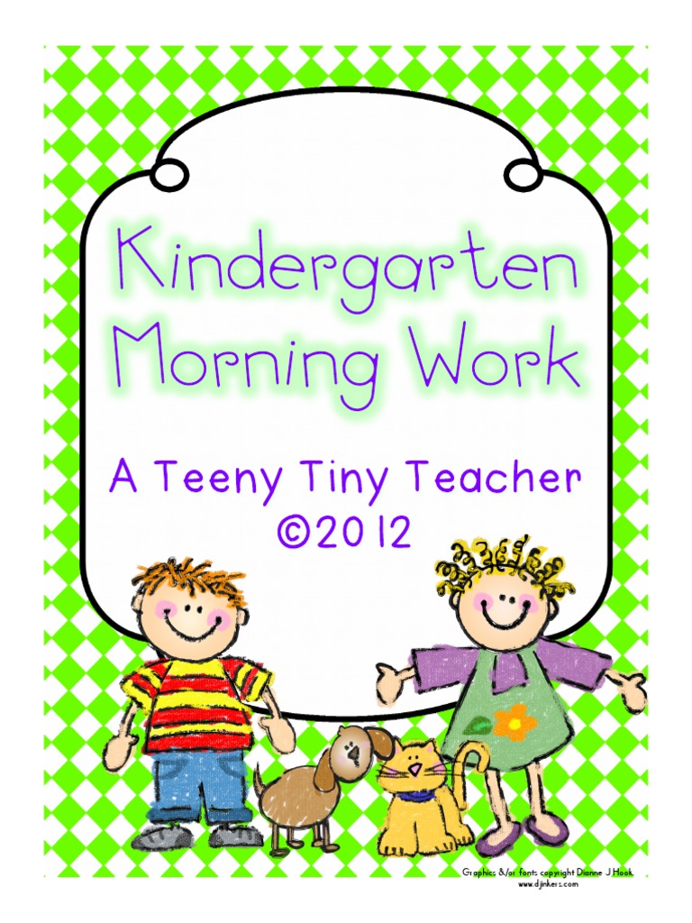 Kindergarten Morning Work Freebie | PDF