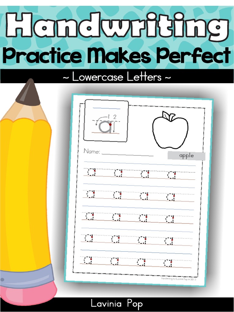 Handwriting Free Practice Makes Perfect Lowercase Letters | PDF ...