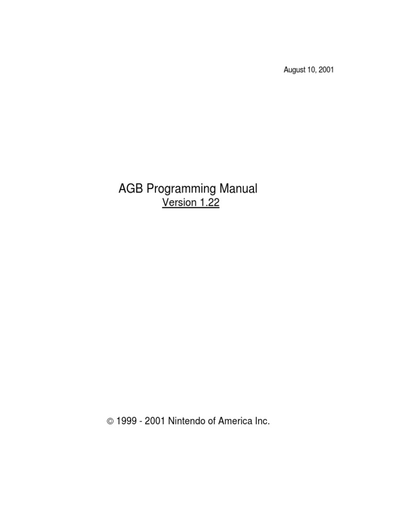 GBA Programming Manual v1.22 | PDF | Random Access Memory | Read Only Memory