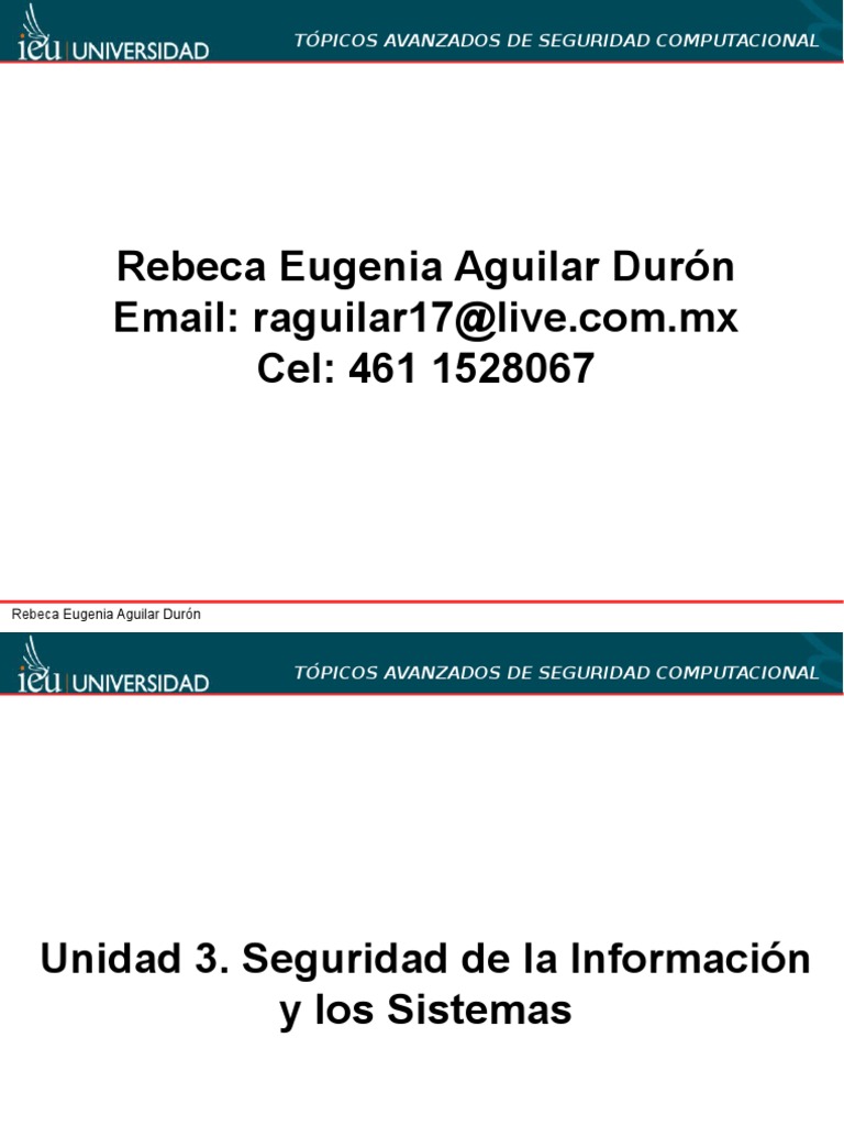 TASC Unidad3 | PDF | La seguridad informática | Seguridad