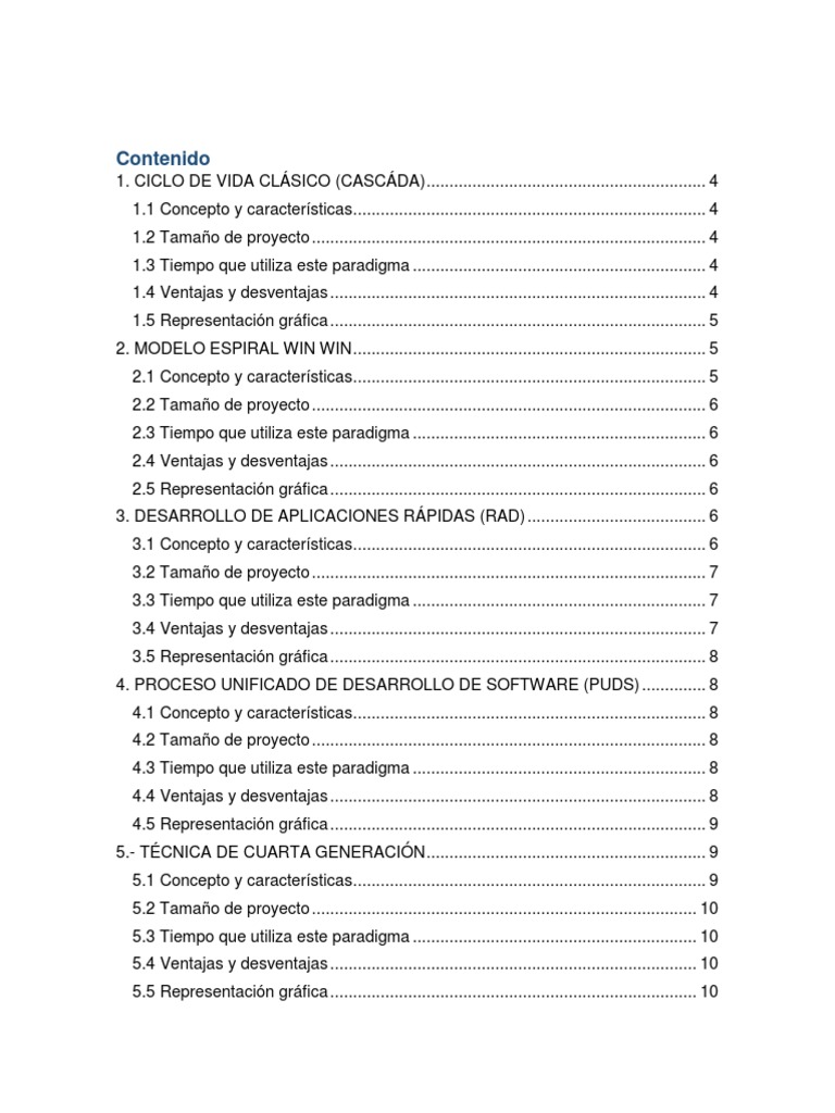 Paradigmas o Cilos de Vida de Desarrollo de Software | PDF | Marco de ...