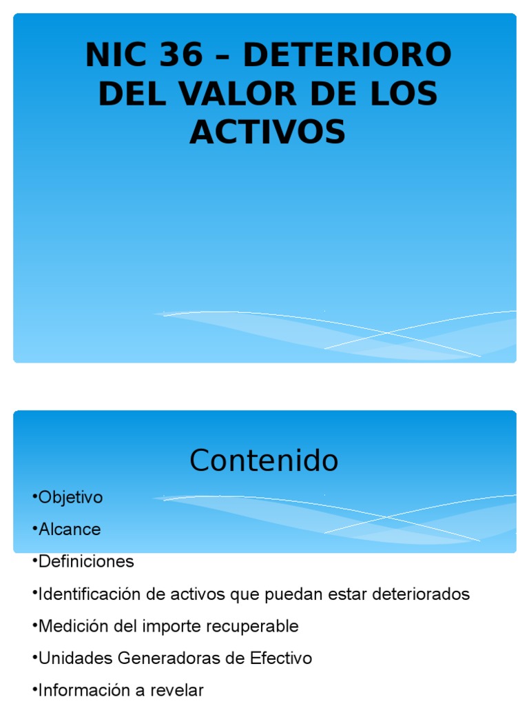 NIC 36 CLASES.ppt | normas internacionales de INFORMACION FINANCIERA ...