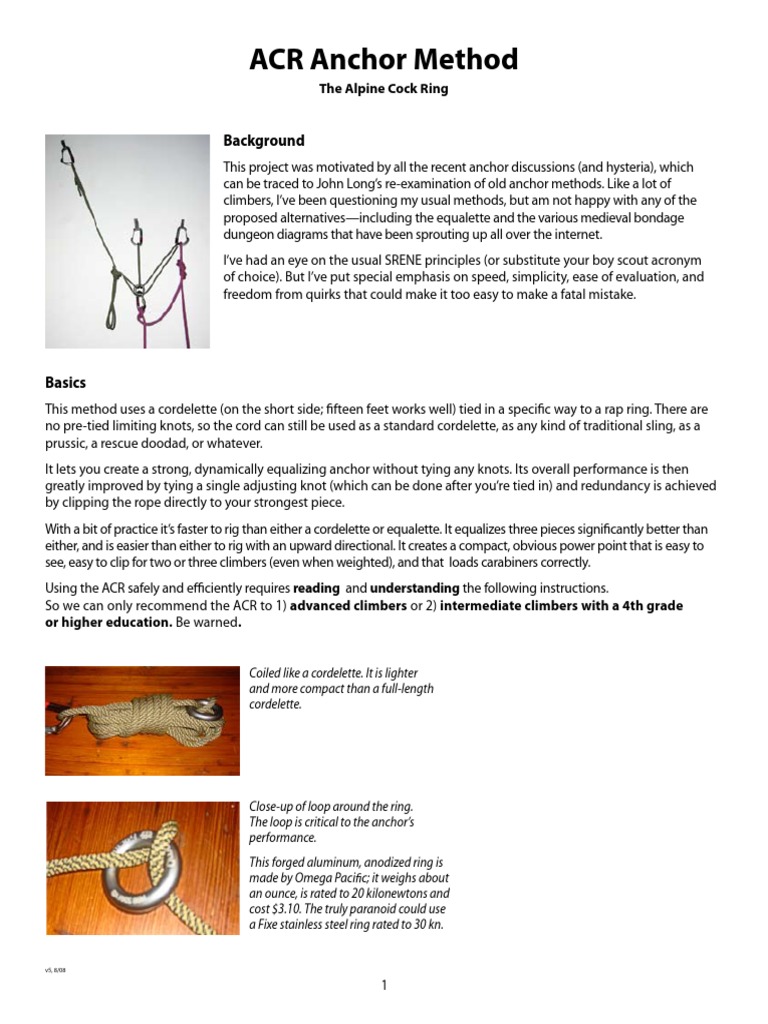 Rope - ACR Anchor Method | PDF | Knot | Rope