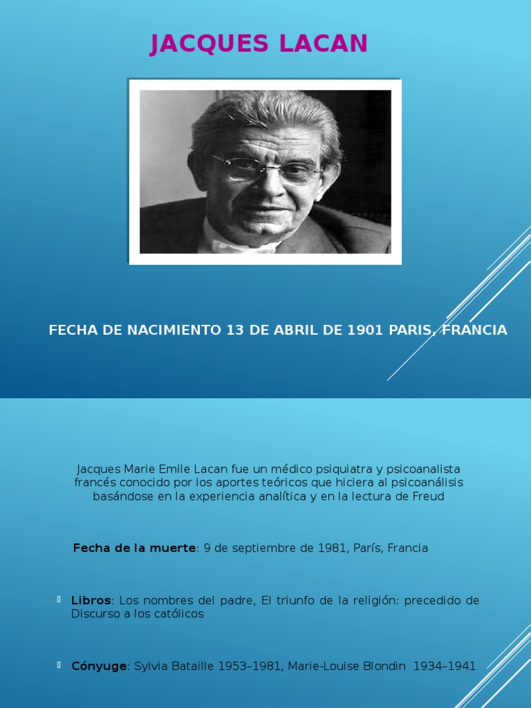 Jacques Lacan: Psicoanálisis y Controversias | PDF | Jacques Lacan ...