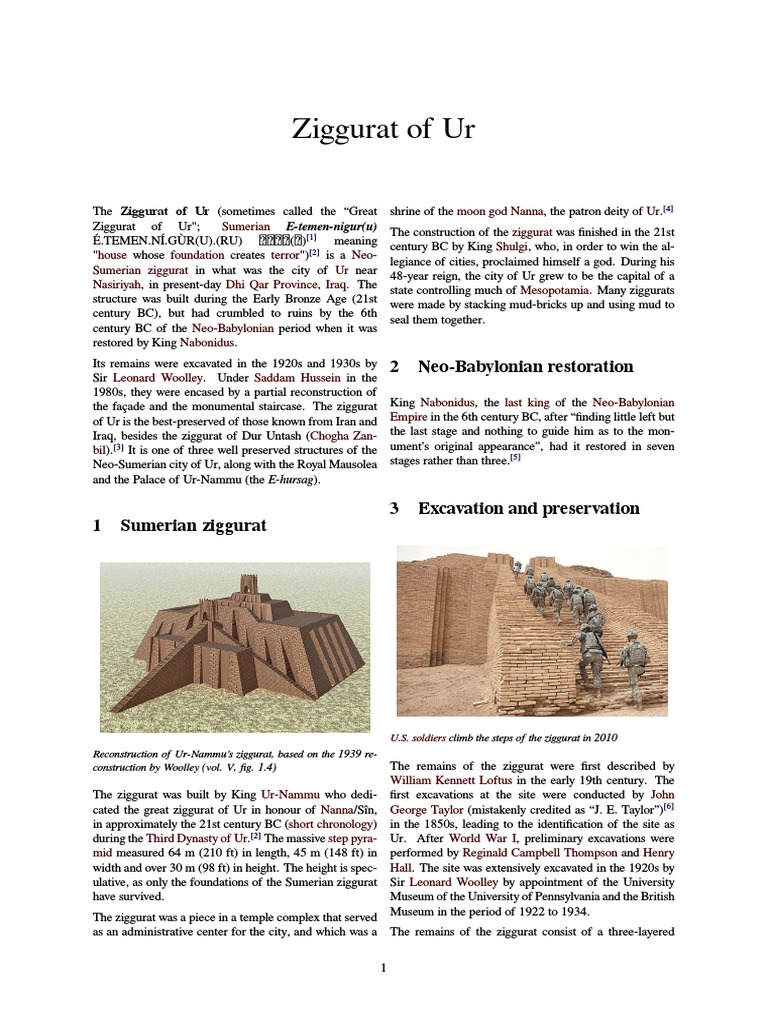 Ziggurat of Ur | PDF | Sumer | Archaeology