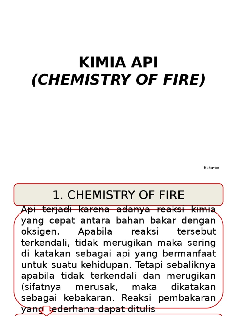 7-Kimia Api | PDF | Metode & Bahan Ajar | Sains & Matematika