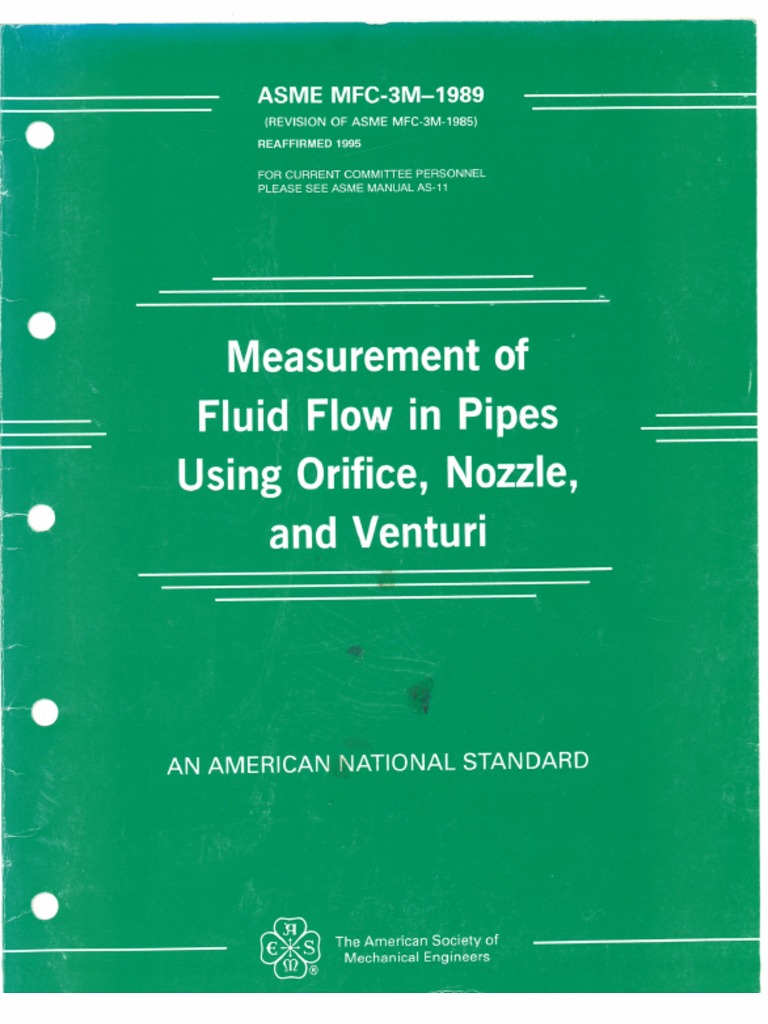 Asme MFC 3m Orifice Flow | PDF