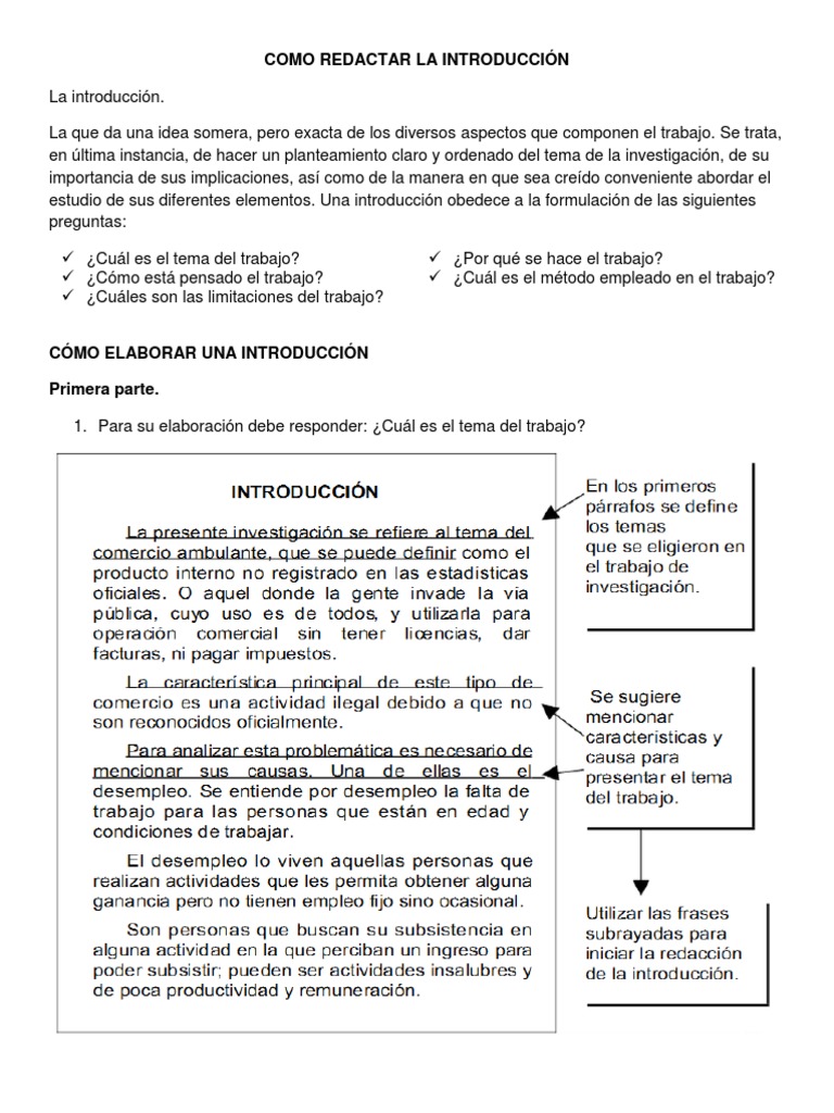 Como Redactar La Introduccion | PDF | Crecimiento personal y profesional