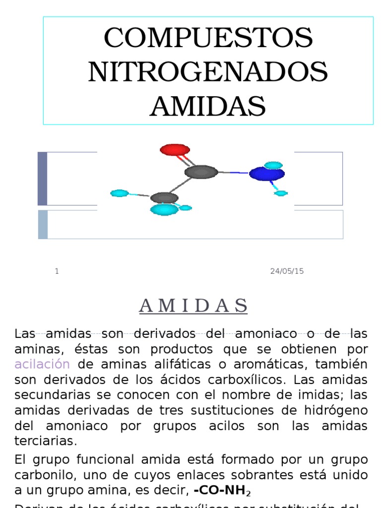 Compuestos Nitrogenados Amidas | Amida | Amina