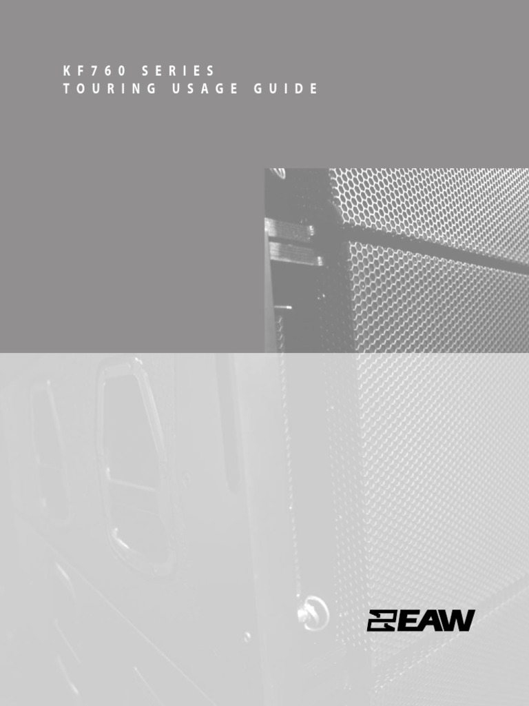 KF760 Series Line Array Guide | PDF | Truck | Amplifier