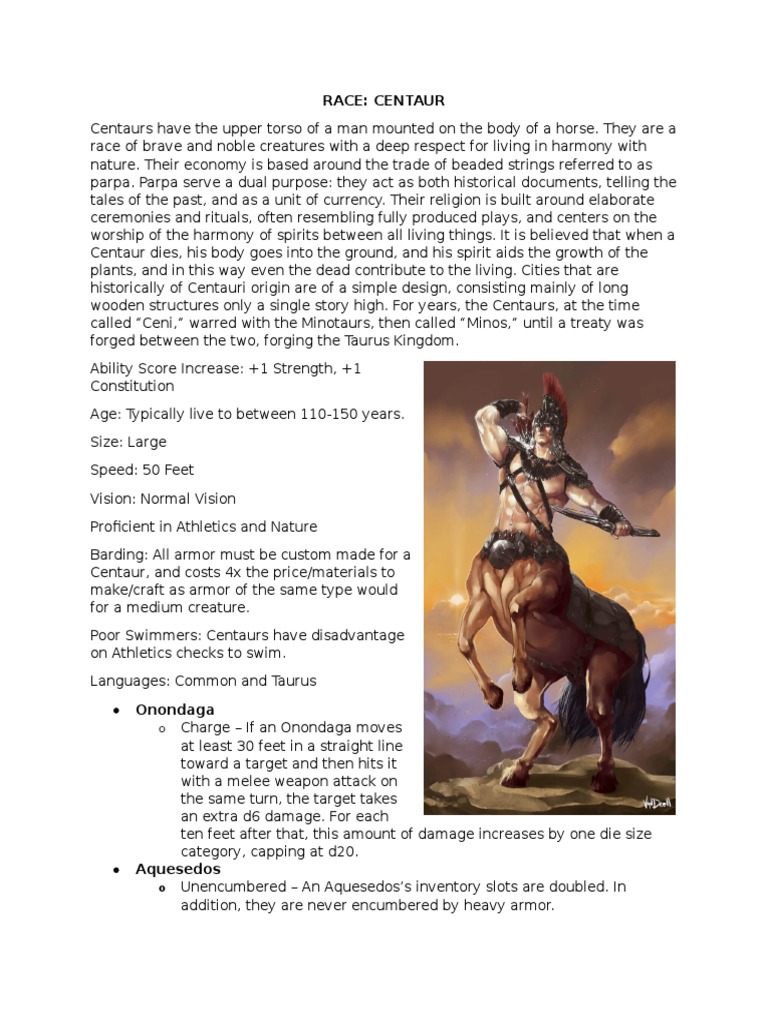 Centaur Race Guide | PDF