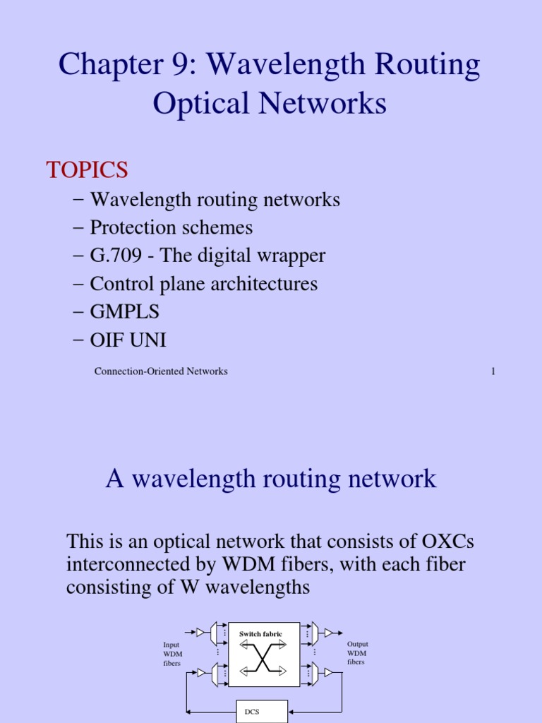 Chapter9 Wavelength Routing Optical Networks | PDF | Multiprotocol Label Switching | Networking