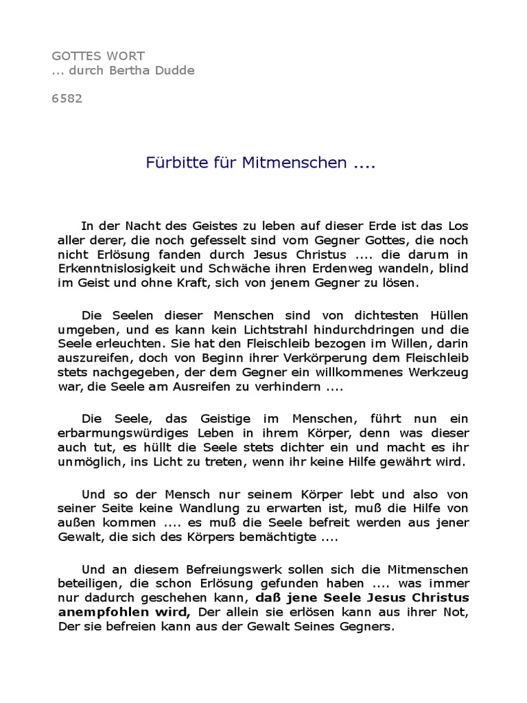 Furbitte Fur Verstorbene Angehorige